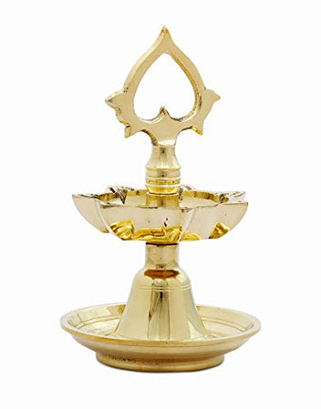 7 Faced Traditional Brass Lamandeep or Hanging Lamp - 3.5" Diameter (0 ...