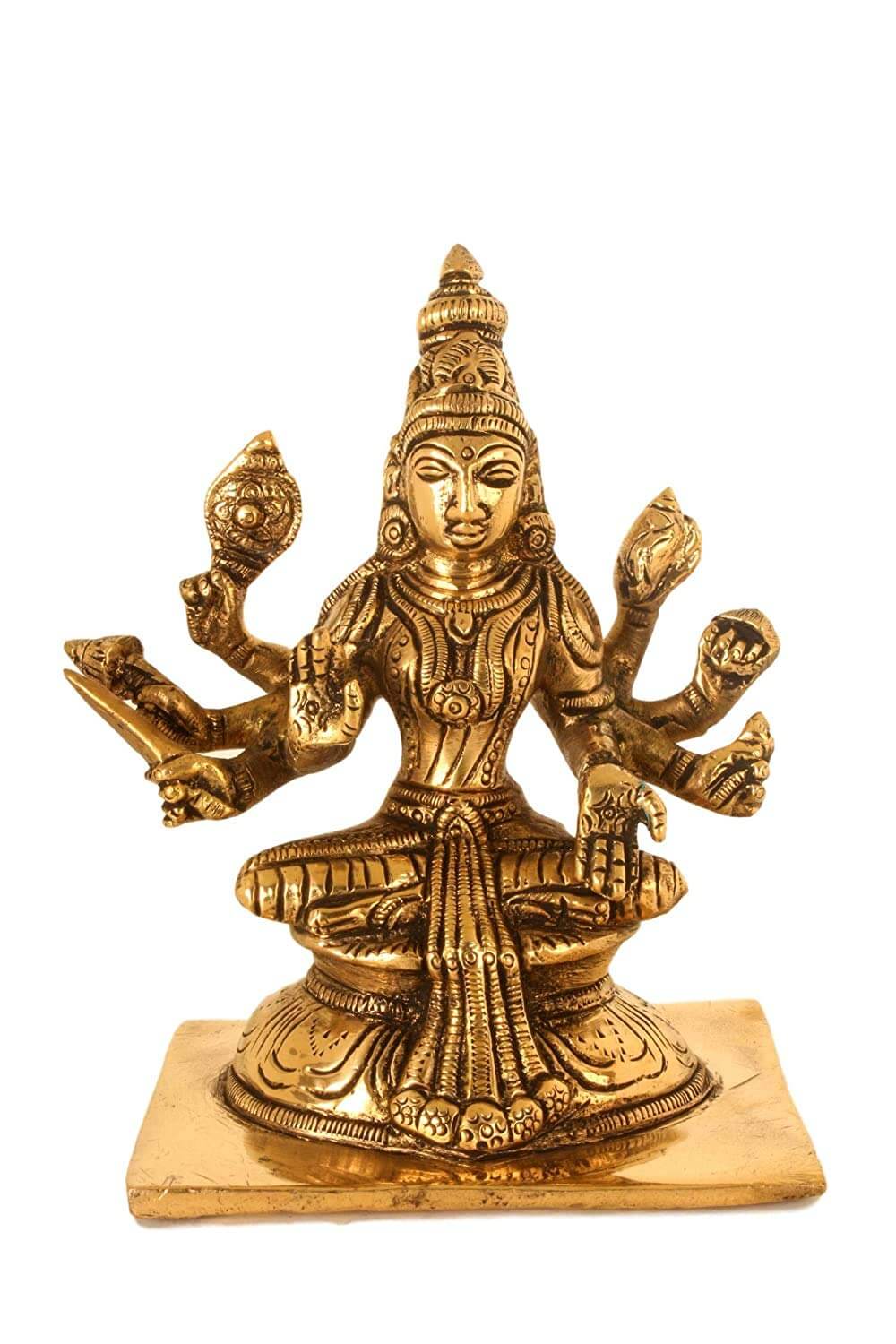 Brass Goddess Ashtalakshmi Statue Set of 8 Idols (Each 3.5 Inches Tall ...