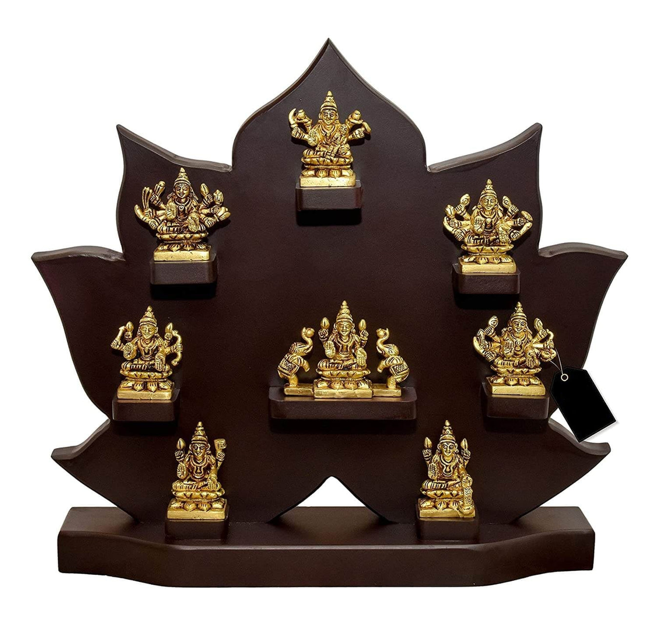 Goddess Ashtalakshmi Set with Wooden Table Frame for Pooja Mandir Temp ...