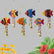 (Pack of 6) 12 Inch Fish Decorative Wall Hanging Decor for Balcony ...